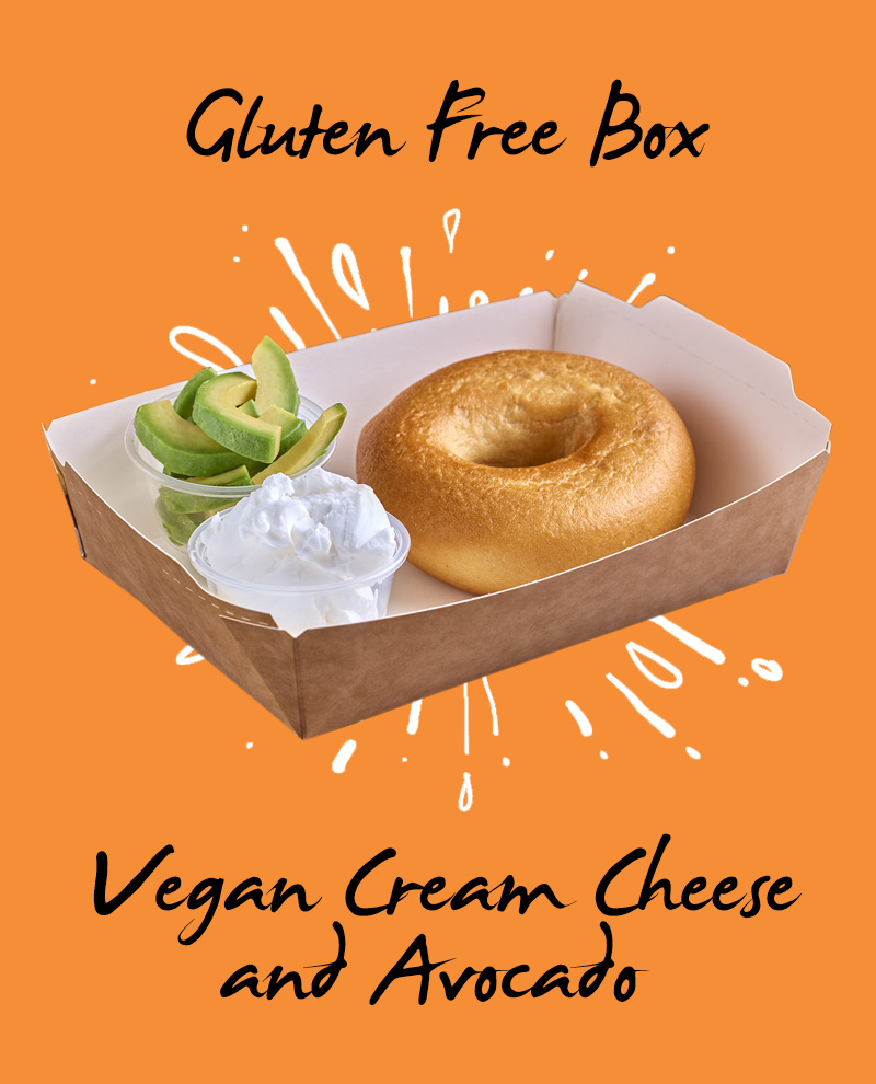 GLUTEN FREE BAGEL BOX CREAM CHEESE & AVOCADO - Bagel Factory