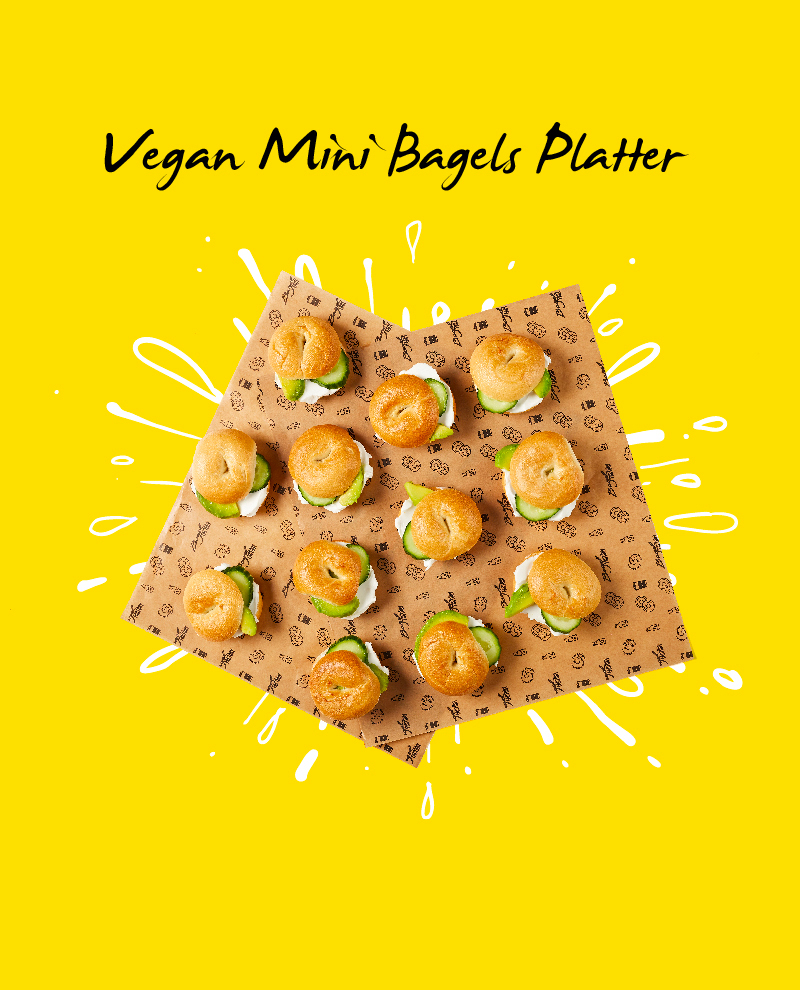 Vegan mini bagel platter - Bagel Factory