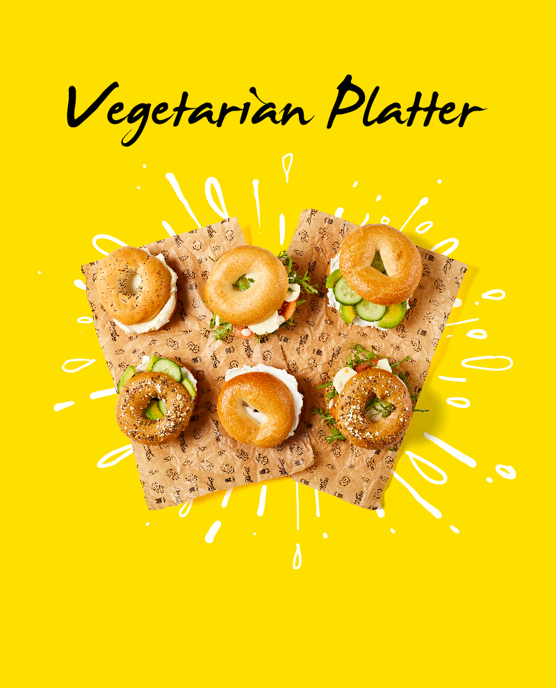 VEGETARIAN platter - Bagel Factory